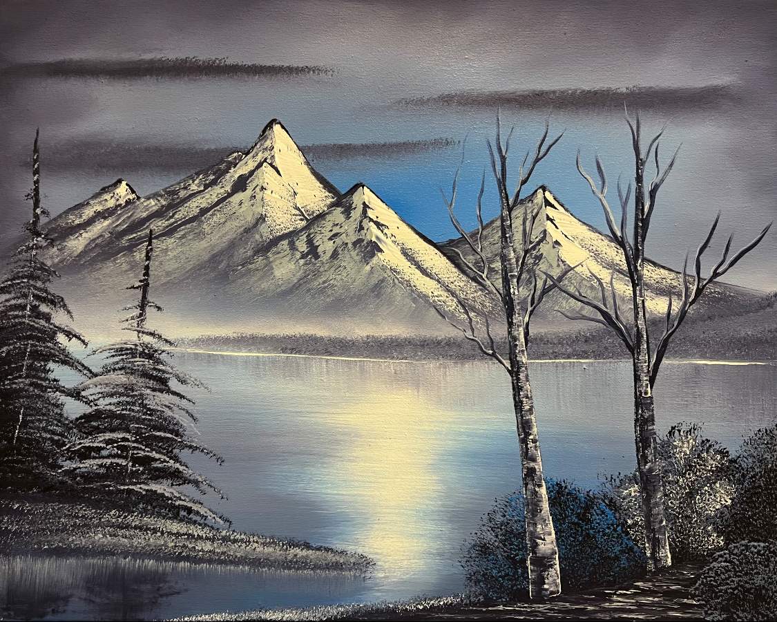 Purple Mountain Landscape