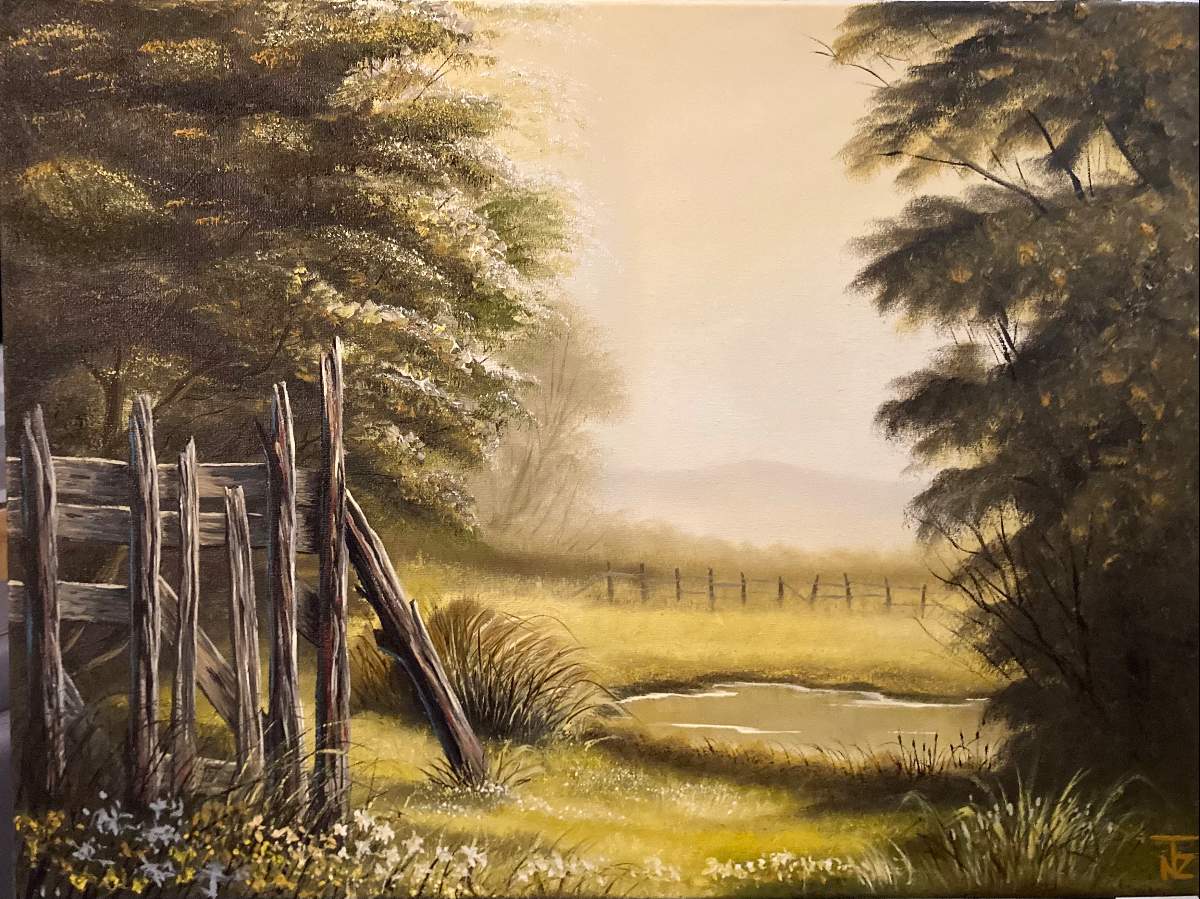 Fence in the Meadow - Kevin Hill