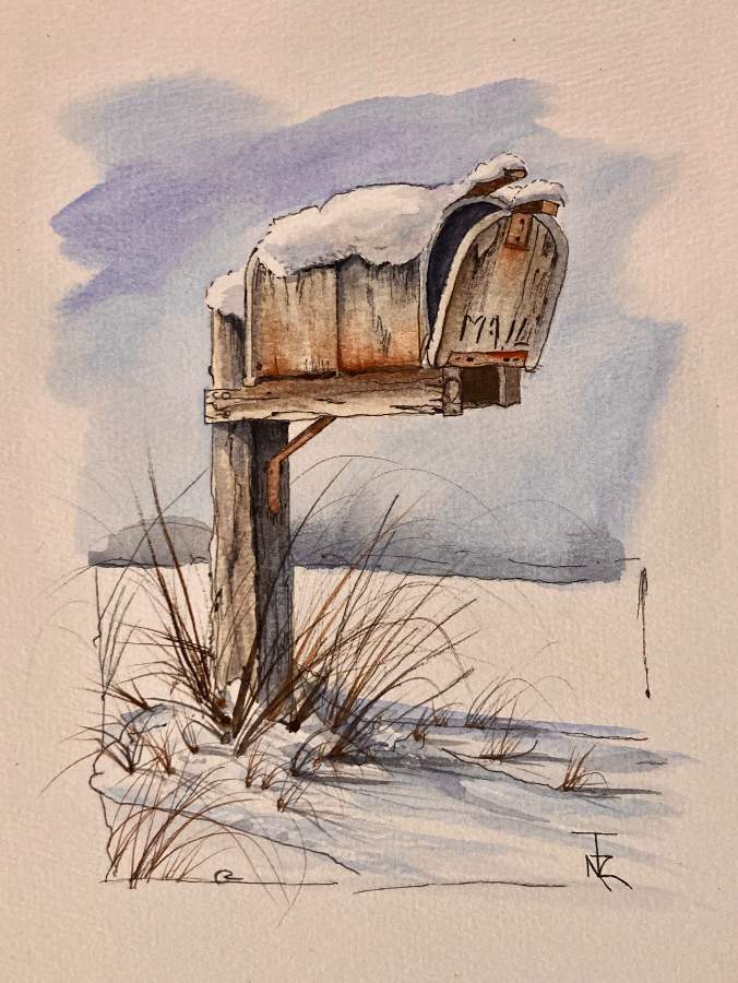 Snow Covered Mailbox • Peter Sheeler