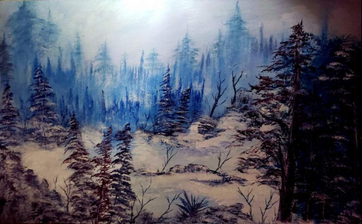Misty Winter Forest