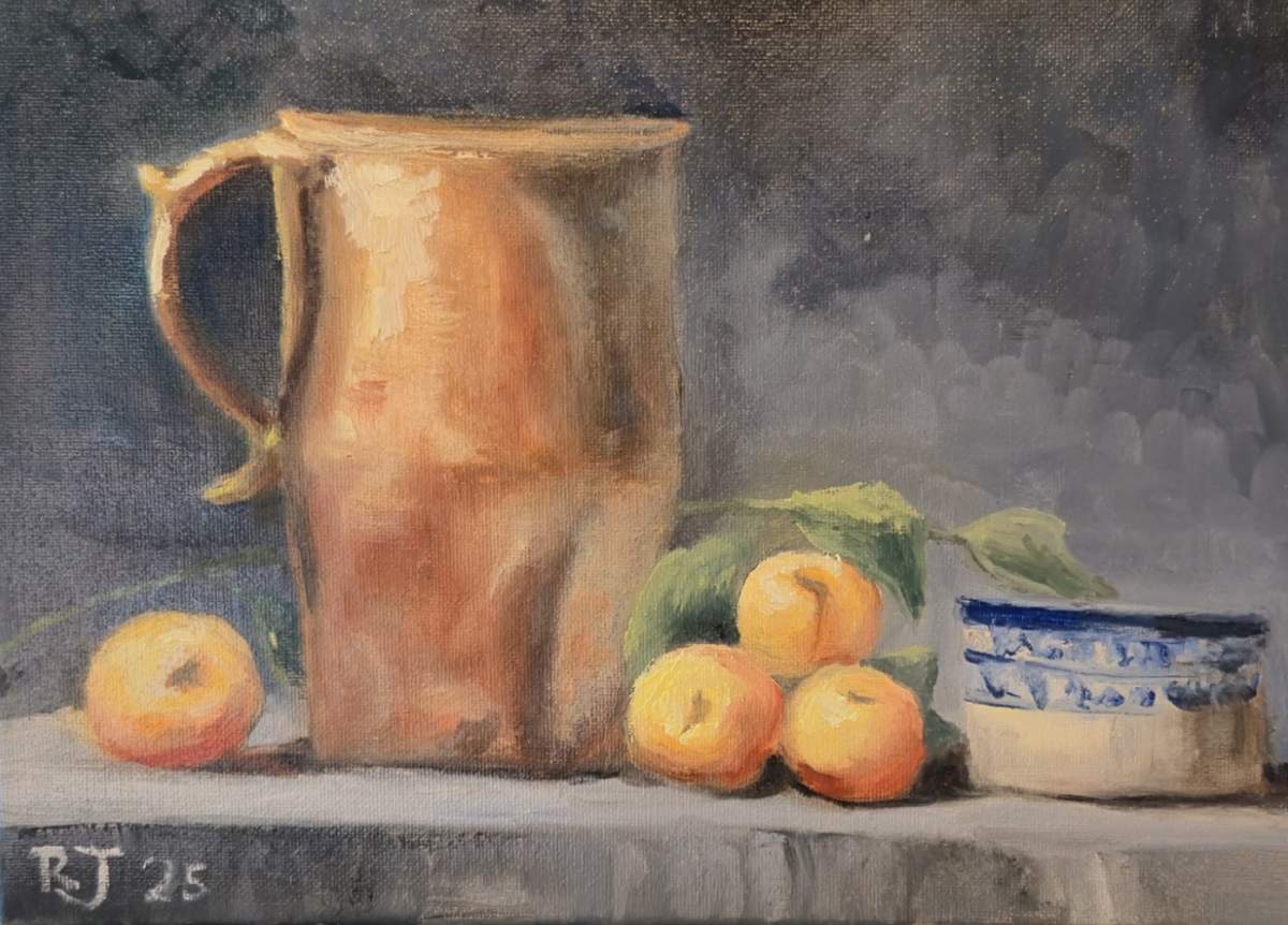 Chiaroscuro Copper and Apricots - Kelli Folsom lesson