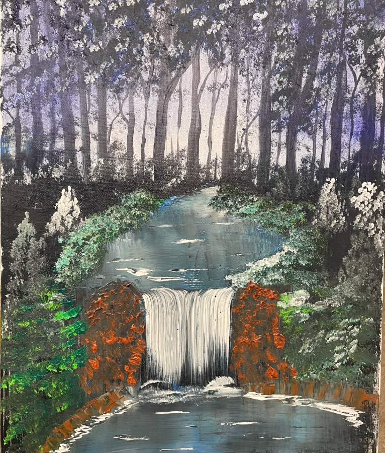 Woodland waterfall
