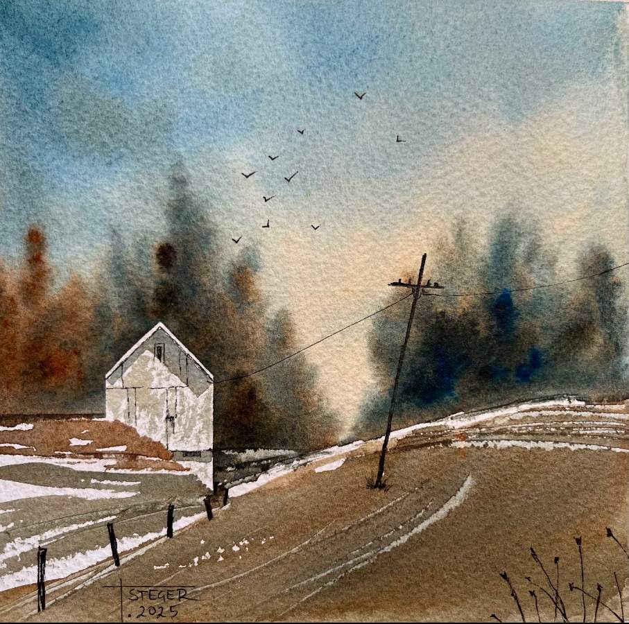 House and woods - Peter Sheeler