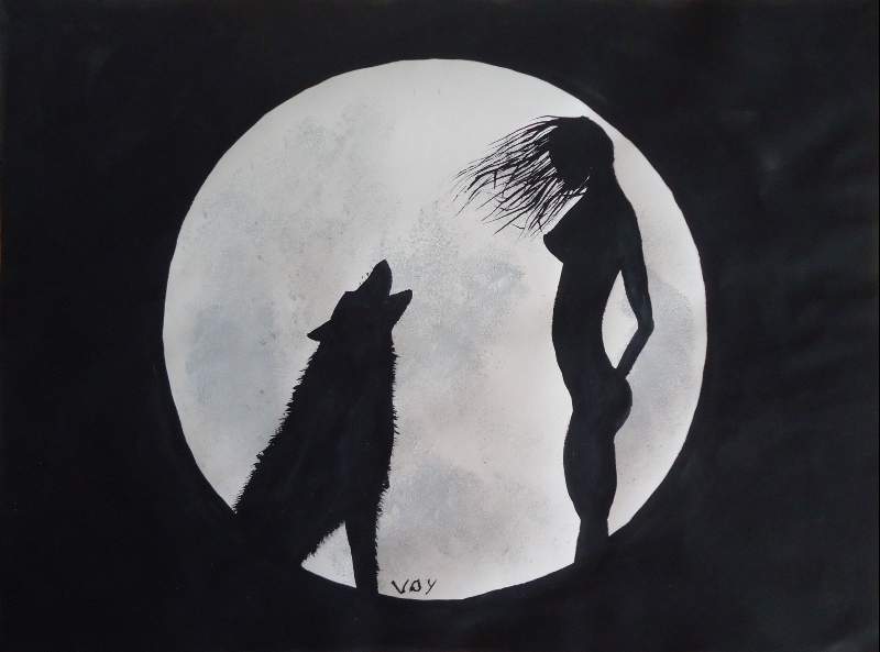 Howling with a girl